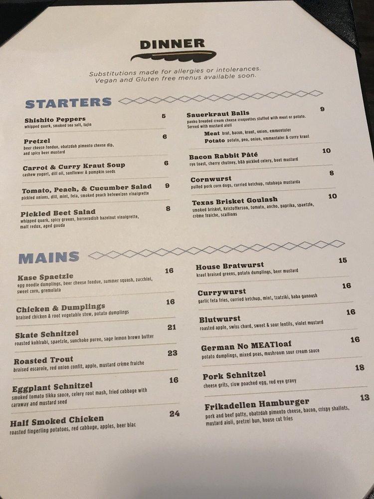 Menu at Liter House pub & bar, Indianapolis