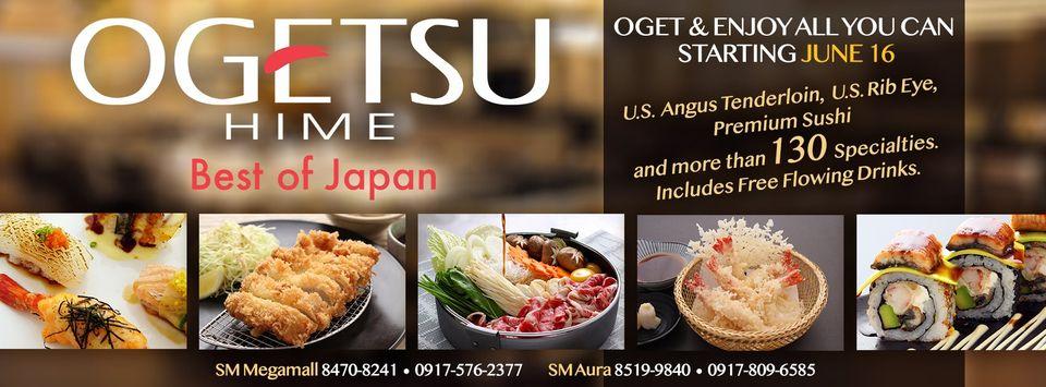 Menu at Ogetsu Hime restaurant, Taguig, Sm Aura Premier