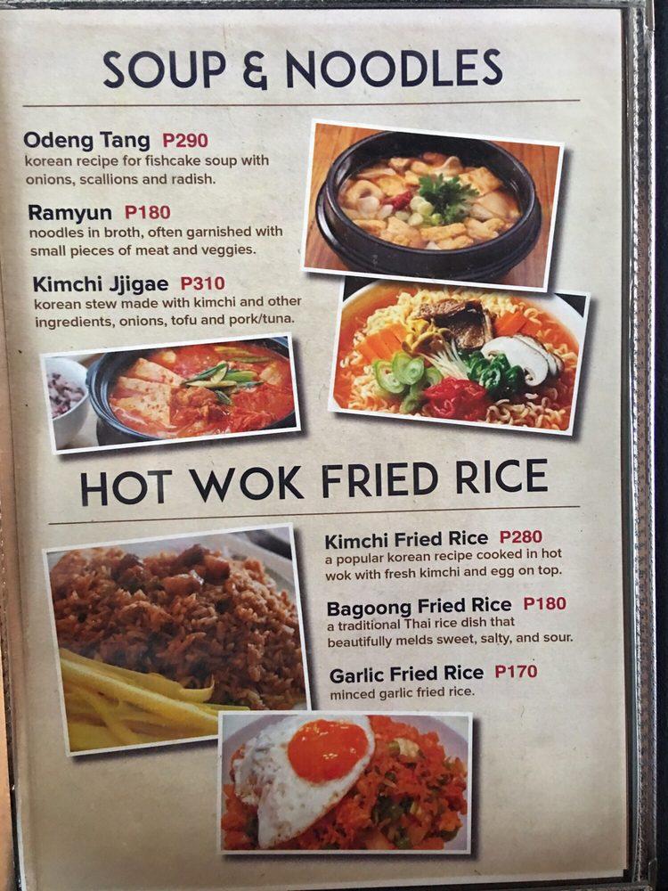 Menu at Coffee En Tree cafe, Angeles