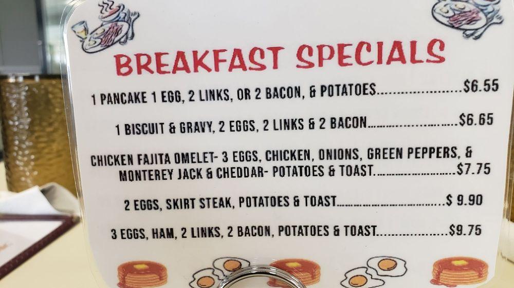 Menu at Norma's Cafe, Lockport
