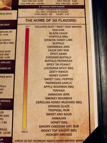 Menu at Rocky Top Beer BBQ, Jackson