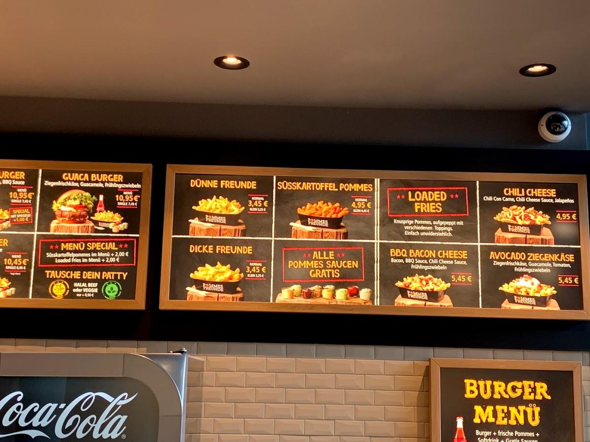 Speisekarte von Pommes Freunde fast Food, Montabaur