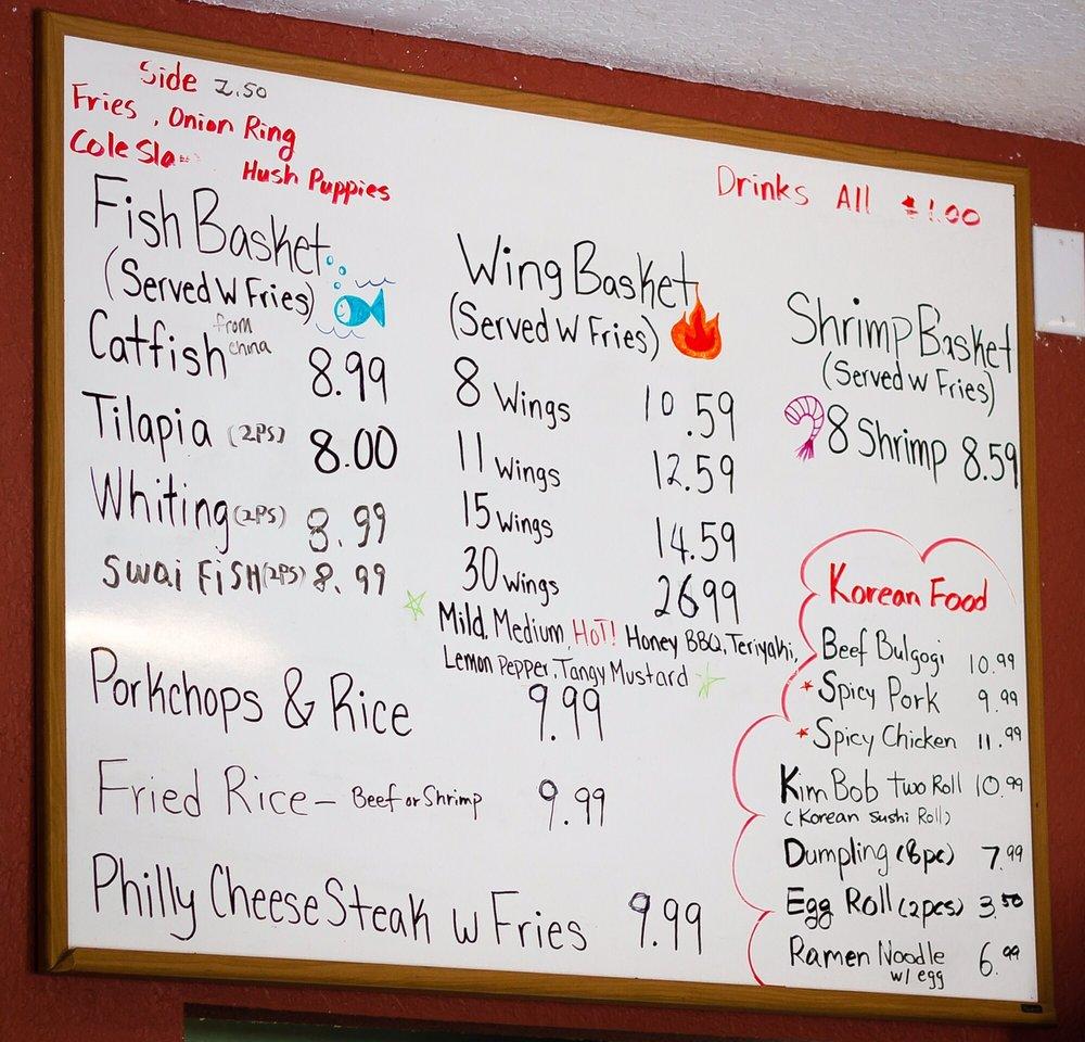 Menu at Best Fish and Chicken Wings restaurant, Sanford
