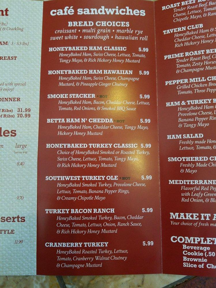 Carta del restaurante Honeybaked Ham, Huntington Beach
