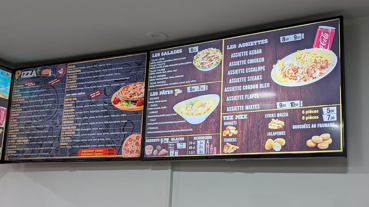 Menu au Miami Food restaurant, Le Tréport