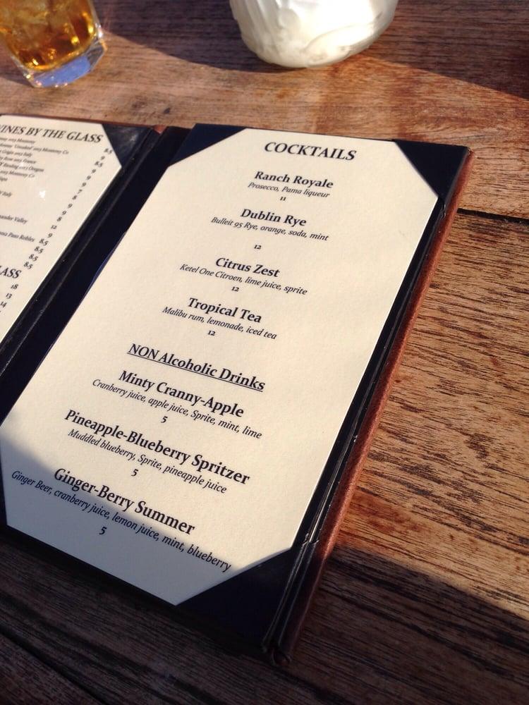 Menu at Mission Ranch Restaurant, Carmel-by-the-Sea