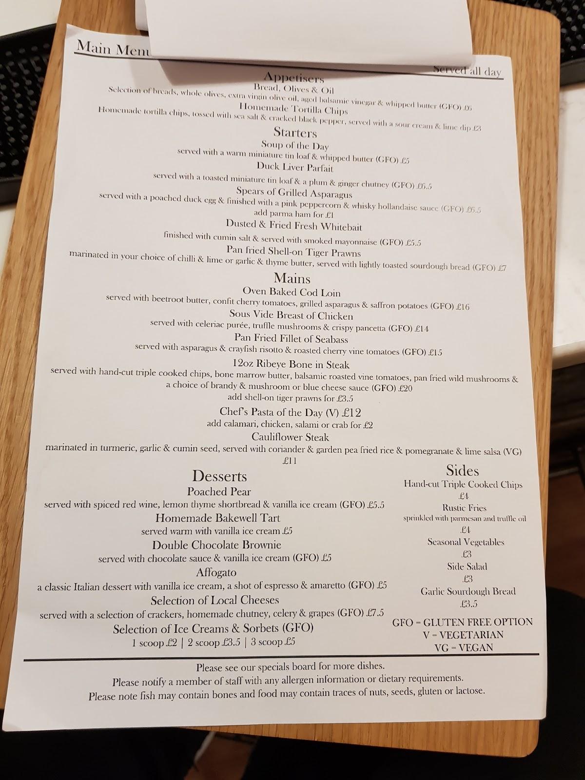 Menu at The Bake House - Café Bar - Church Stretton, Church Stretton