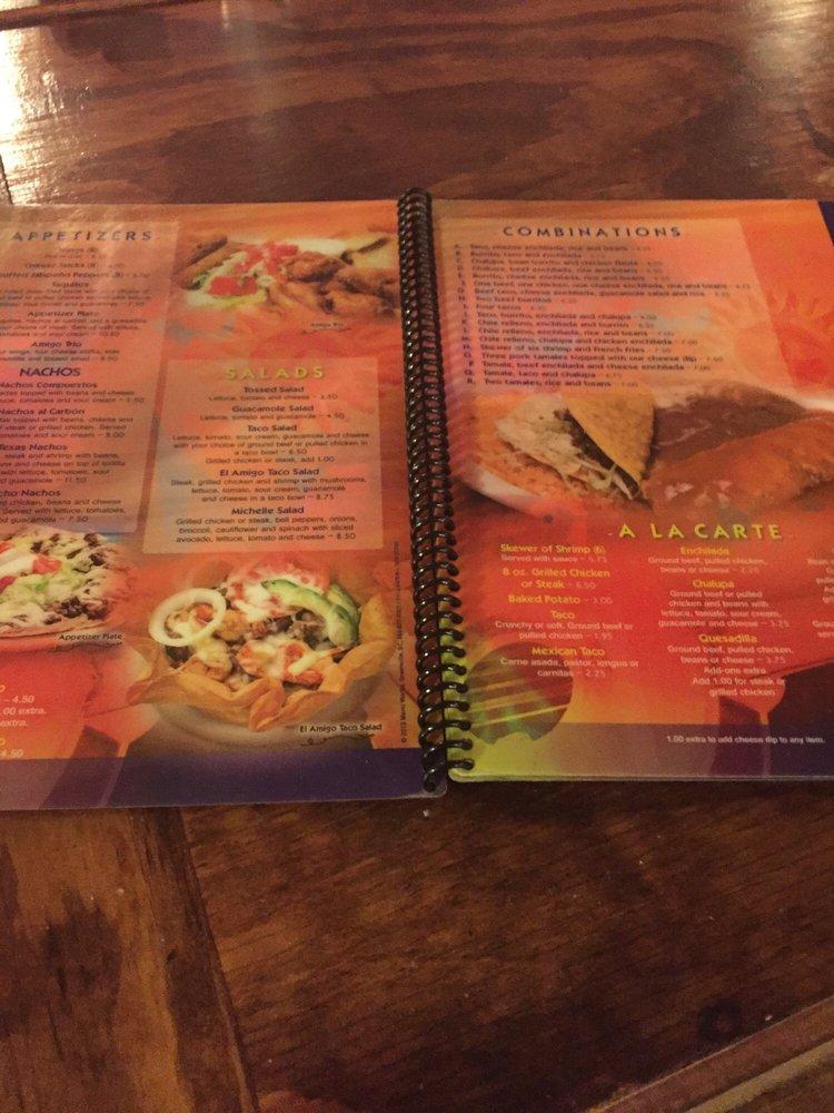 Menu at El Amigo Mexican Restaurant, Milledgeville