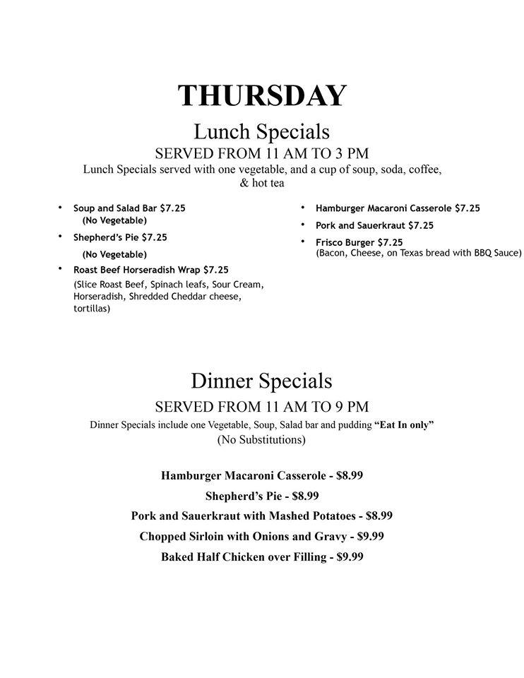 Menu at Sunset Family Restaurant, Birdsboro