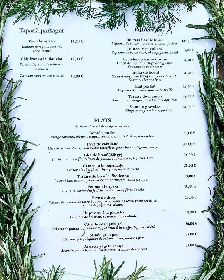 Menu au Restaurant La Maison, Andernos-les-Bains