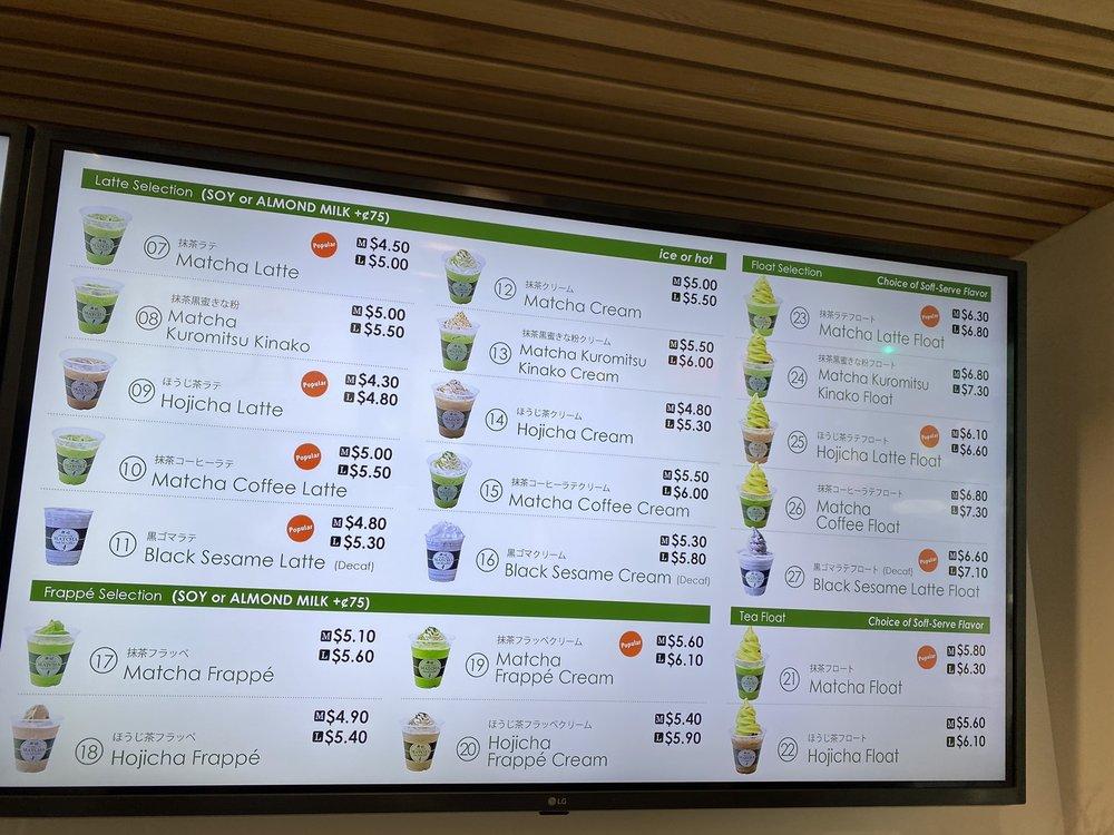 Menu at Matcha Cafe Maiko, San Francisco, 756 Grant Ave