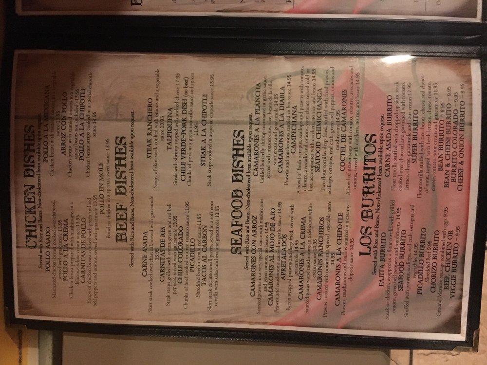 Menu at Casa Ramos restaurant, Heber-Overgaard, AZ-260