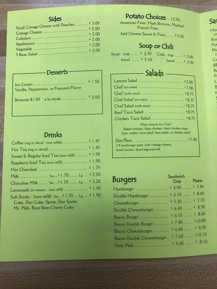 Menu at Country Cupboard restaurant, Streator, 124 S Vermillion St