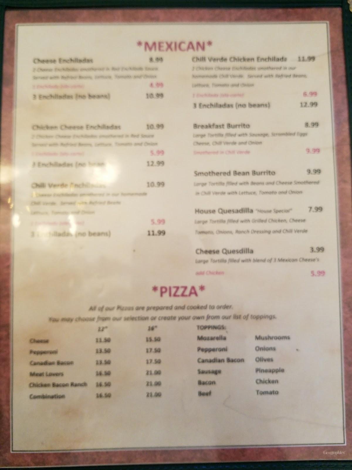 Menu at Flaming Gorge Restaurant, Manila