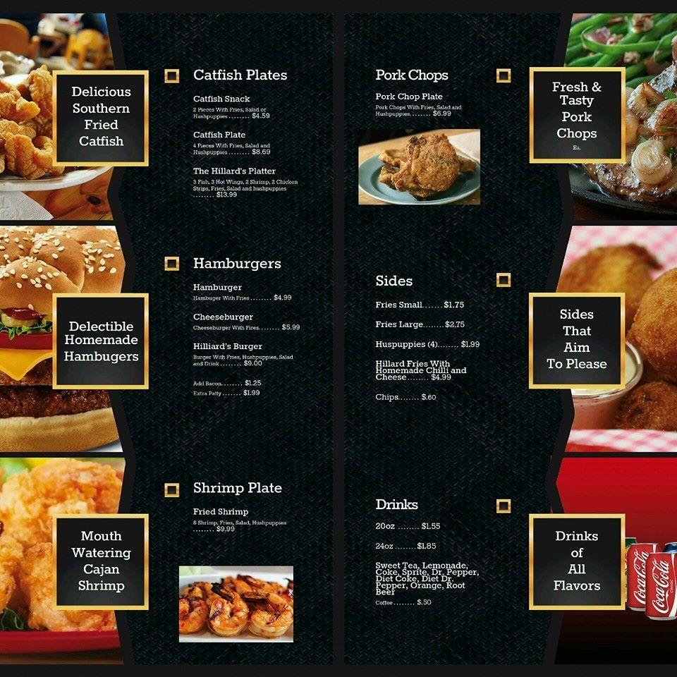 Menu at Hilliards Snack Shack, Ferriday