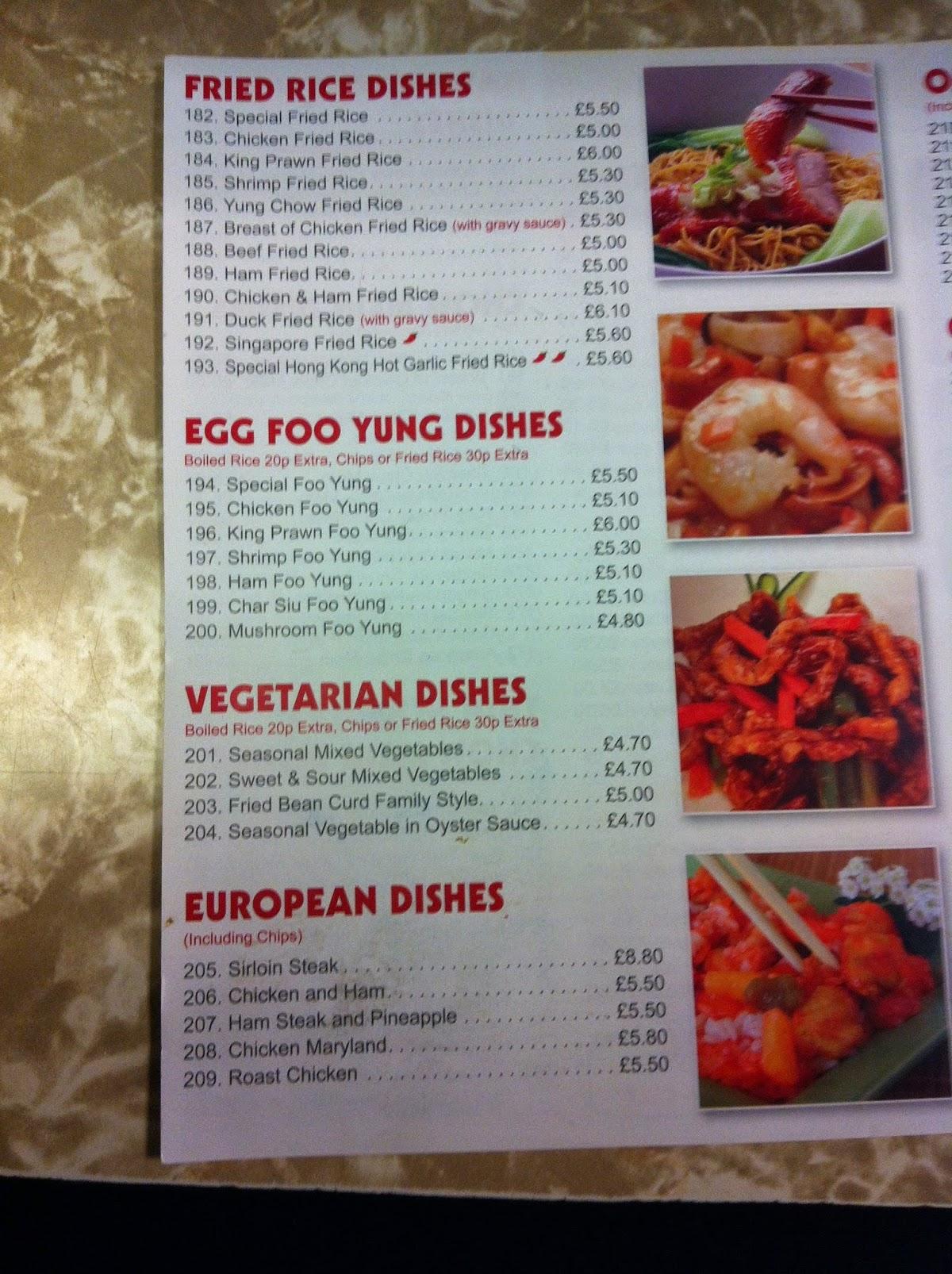 Menu at New Hong Gai fast food, Stirling