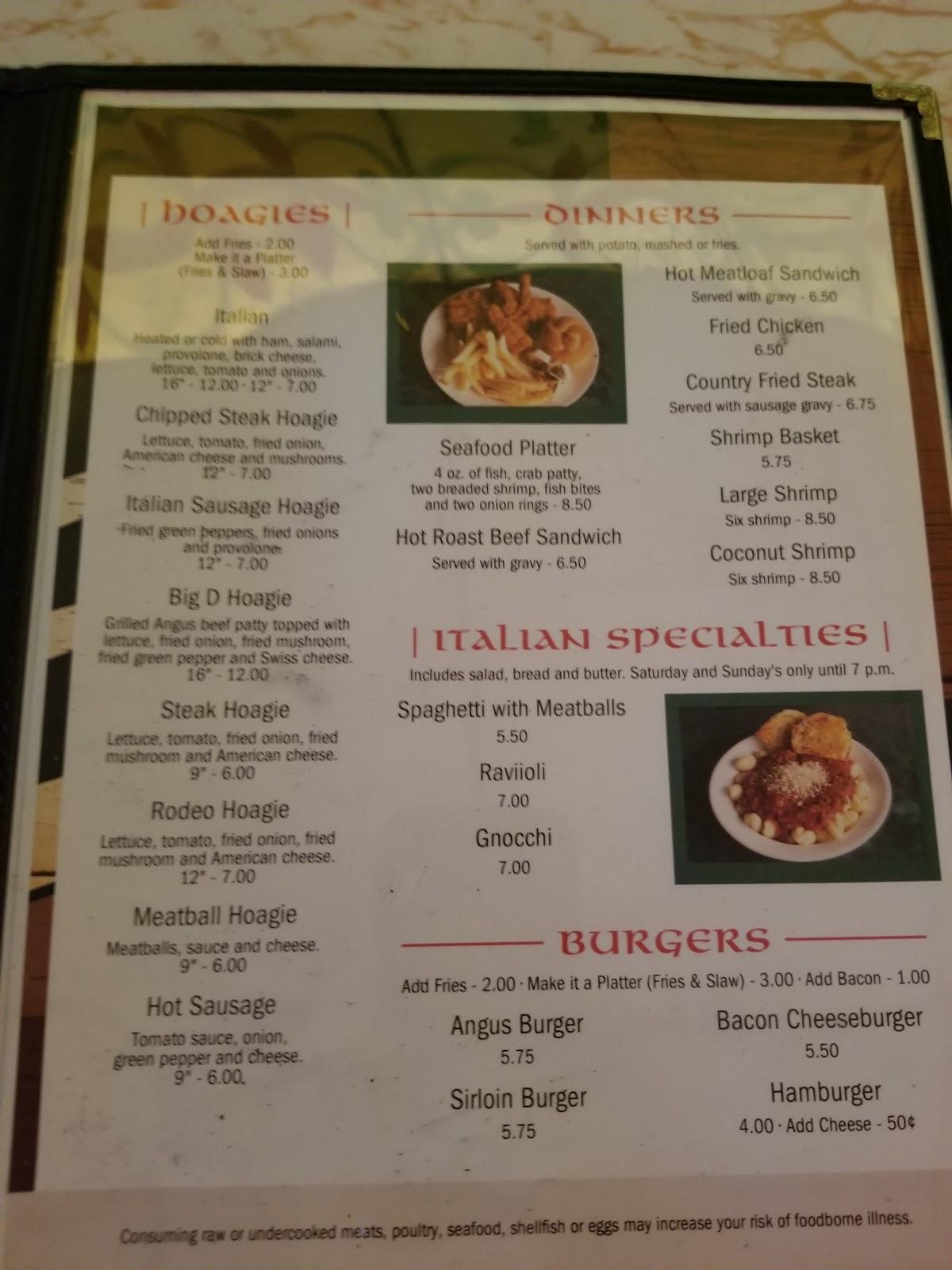 Menu at Patrick's Pub, Apollo, 205 1st St