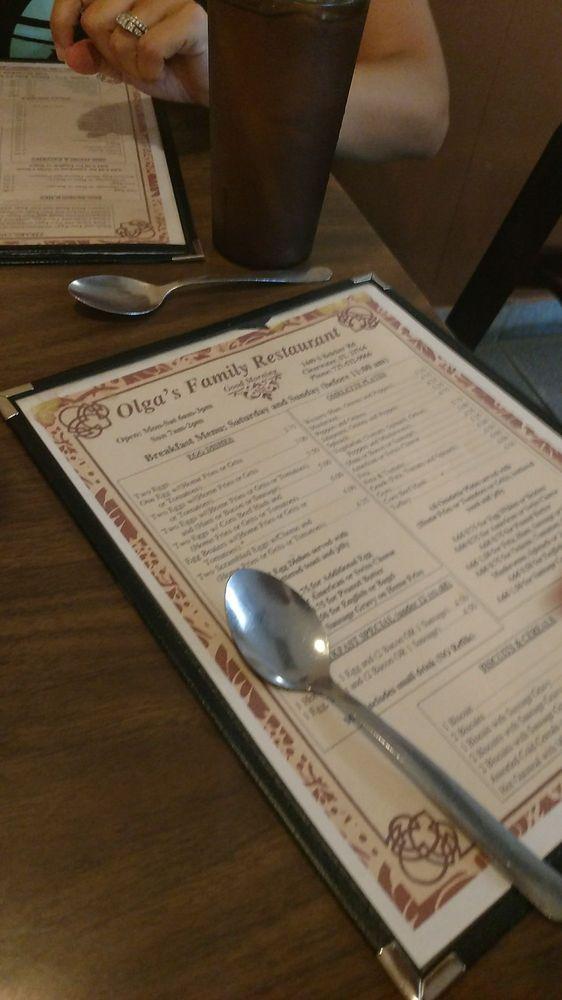 Menu at Olga's Restaurant Diner, Clearwater