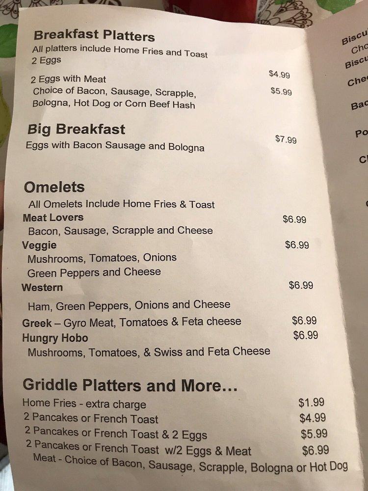 Menu at Charlie And Litza's South Main Cafe, Culpeper