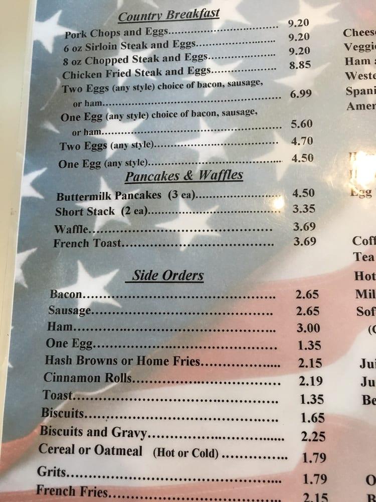 Menu at Cafe USA, Bossier City