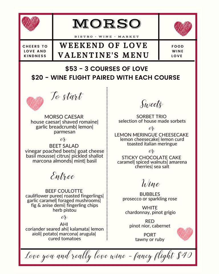 Menu at Morso Bistro, Morso Market and Morso Wine Market pub & bar, Gig ...