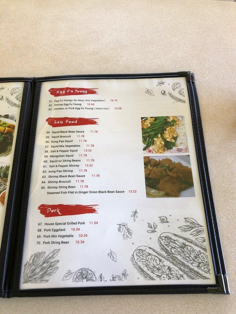 Menu at Yen's Cafe, Hilo