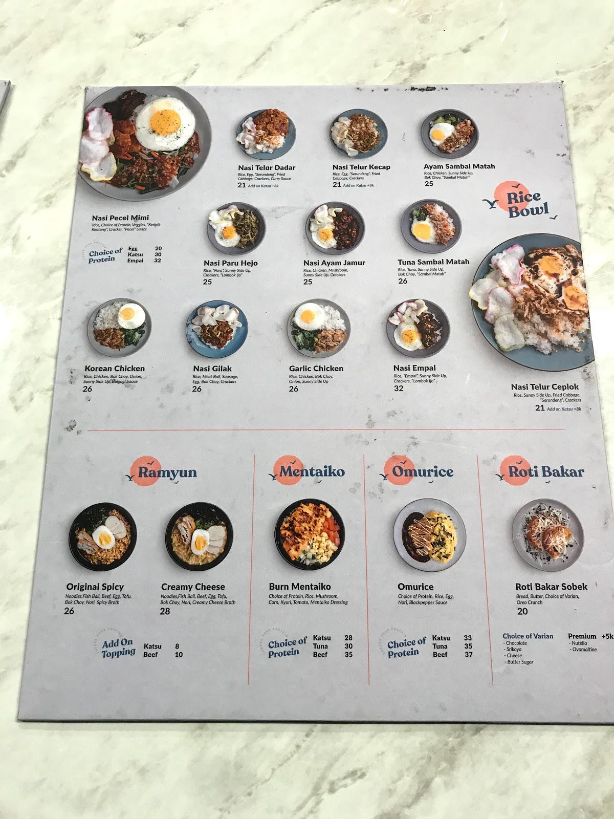 Menu at Arah Awan Coffee & Bar (RELX), Semarang