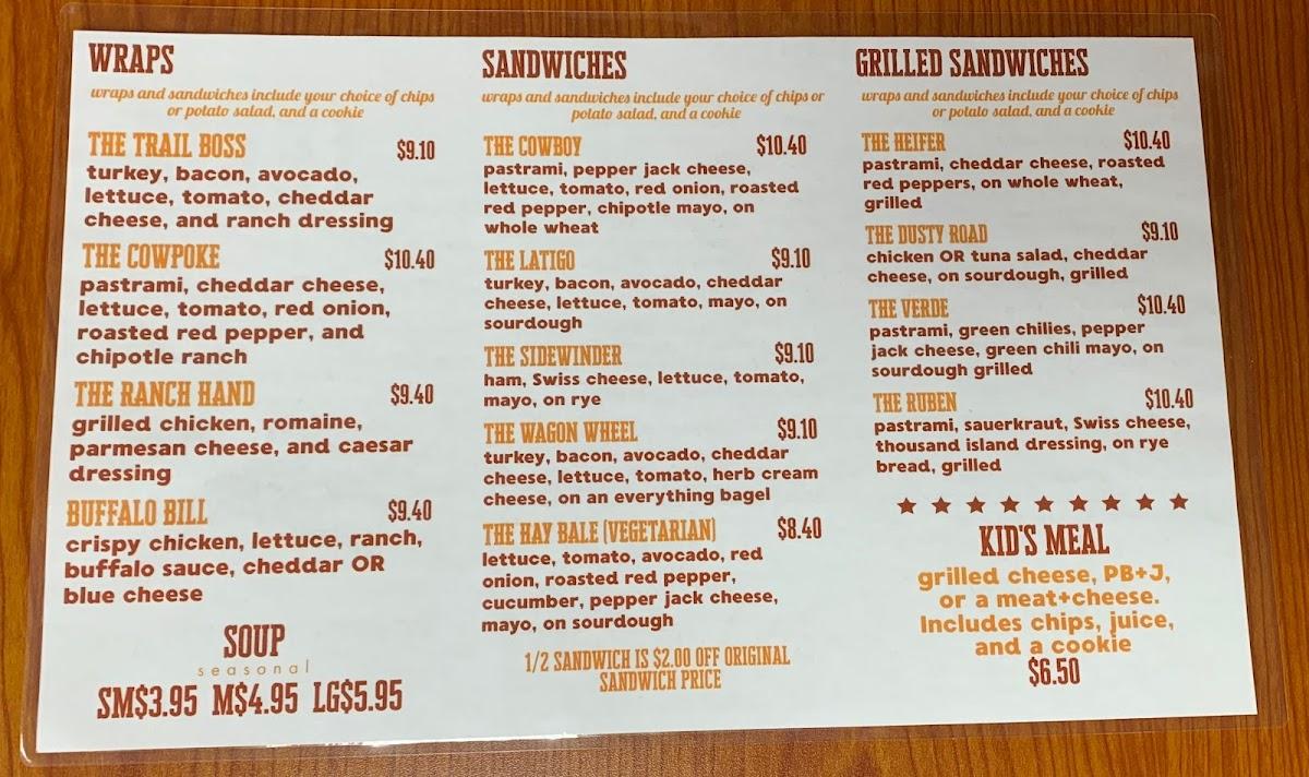Menu at Jed's Sandwich Shop & Catering desserts, Chino Valley