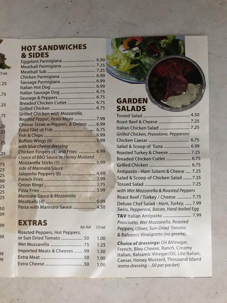 Menu at Tony & Vinnies Italian Bakery & Deli, Dover, 405 US-46