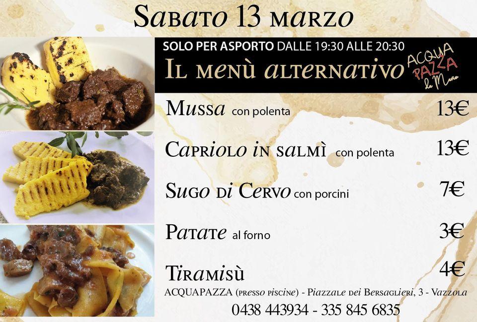 Menu da Acqua Pazza di Cattai Mario ristorante, Vazzola