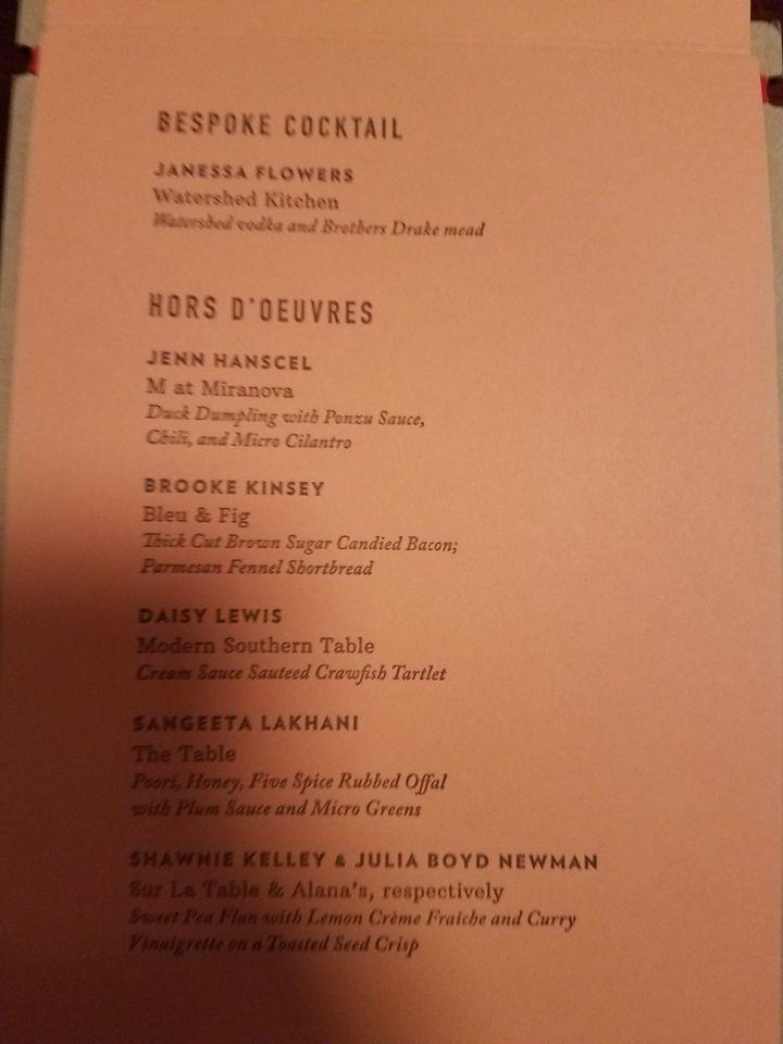 Menu at Modern Southern Table restaurant, Columbus