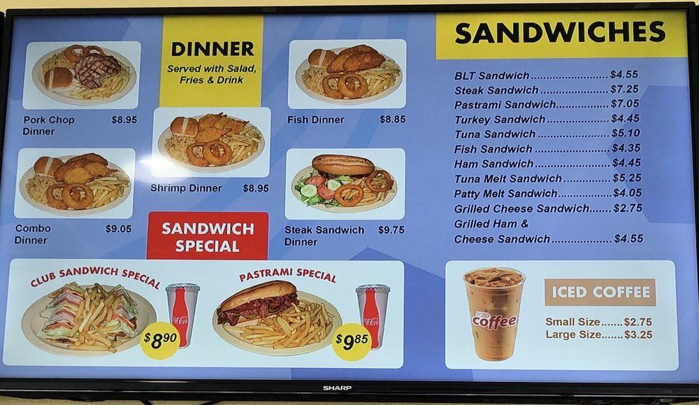 Menu at Tom's Jr. Burger fast food, Los Angeles, Daly St # 108
