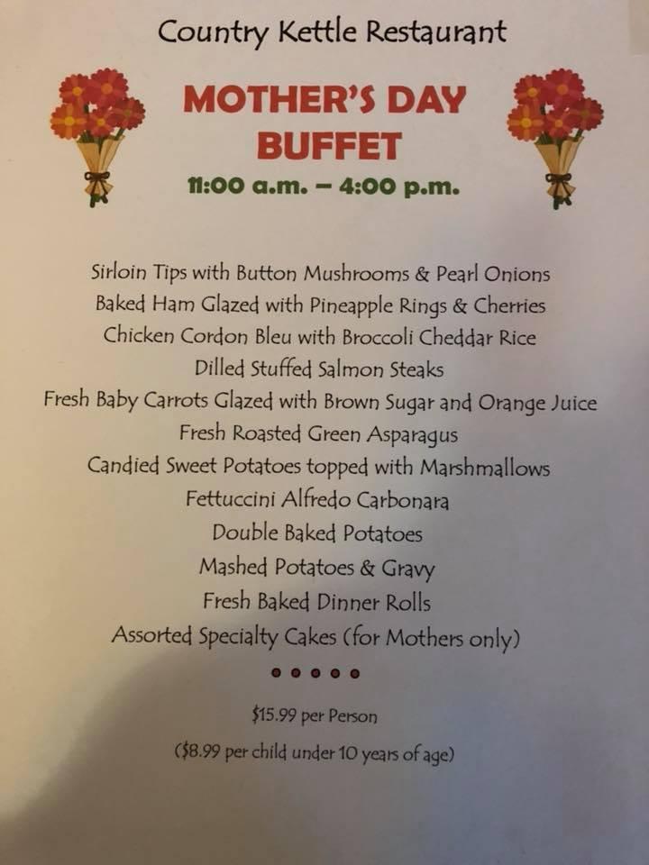 Menu at Country Kettle Restaurant, Knox