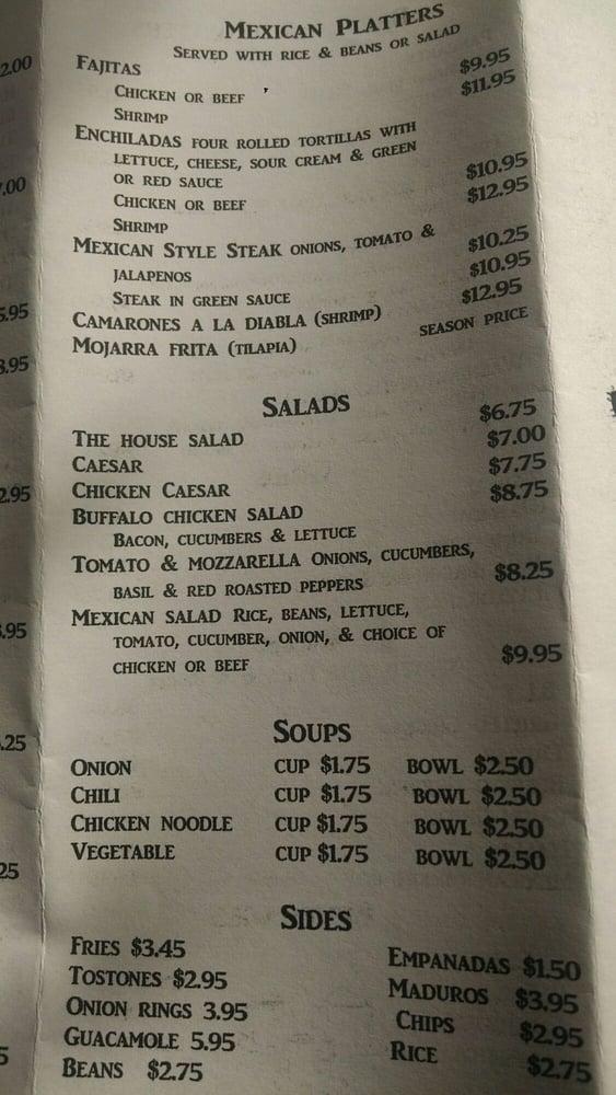 Menu at Amada's Kitchen AUTHENTIC MEXICAN food restaurant, Washingtonville