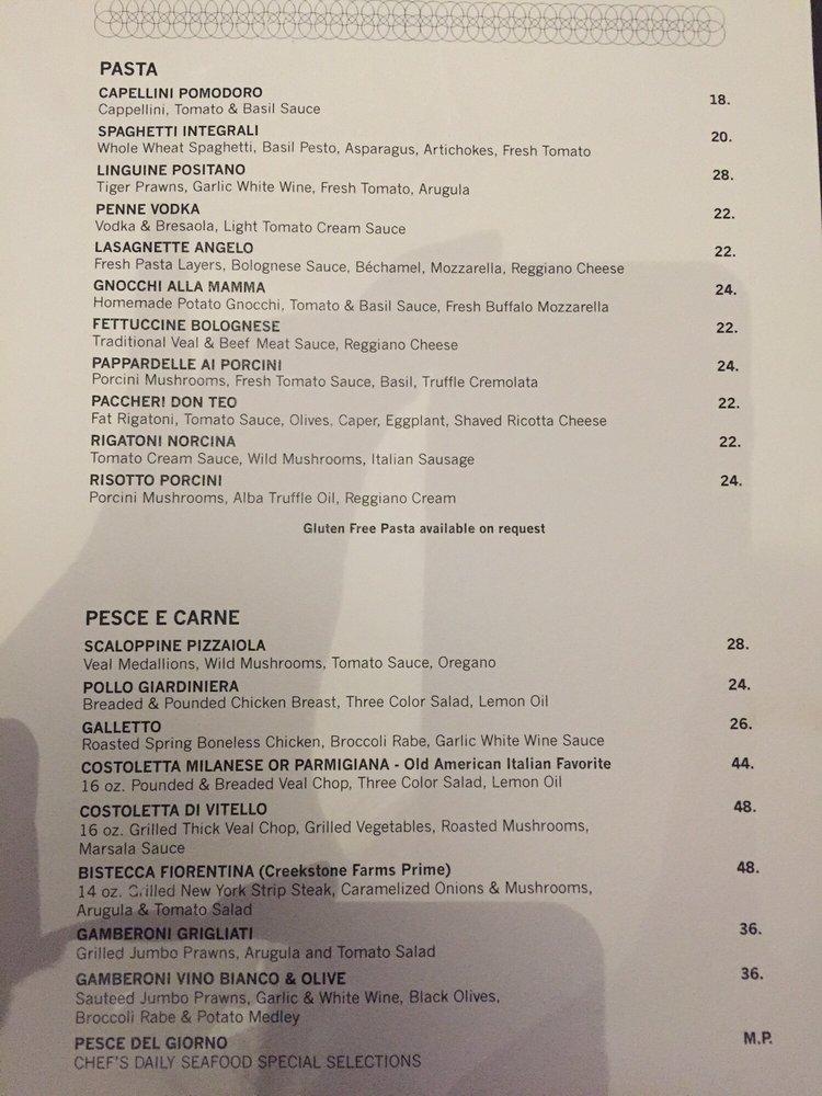 Menu at Casa D'Angelo Ristorante restaurant, Fort Lauderdale