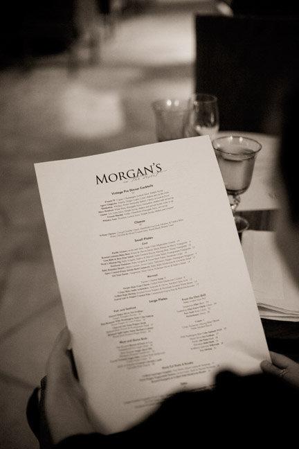 Menu at Morgan’s in the desert restaurant, La Quinta, Eisenhower Dr