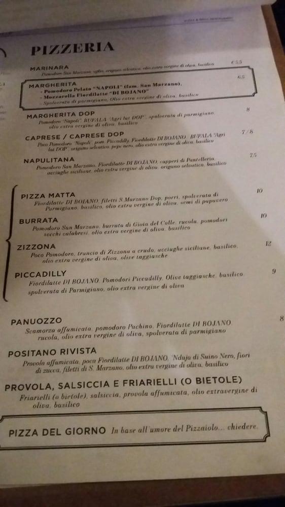 Speisekarte von Fuoco Matto steakhaus, Florenz