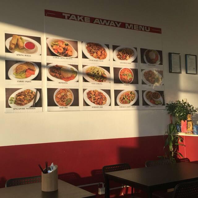 Menu at Mama Malaya restaurant, Underwood
