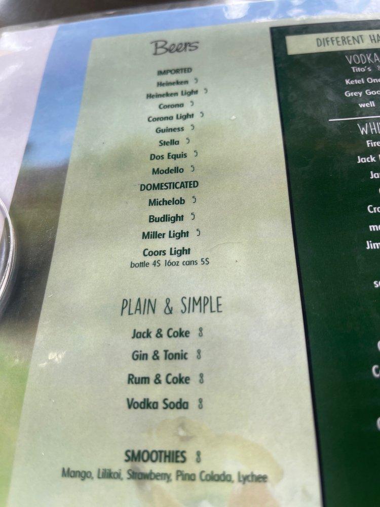 Menu at The View Restaurant Bar & Grill, Kailua-Kona