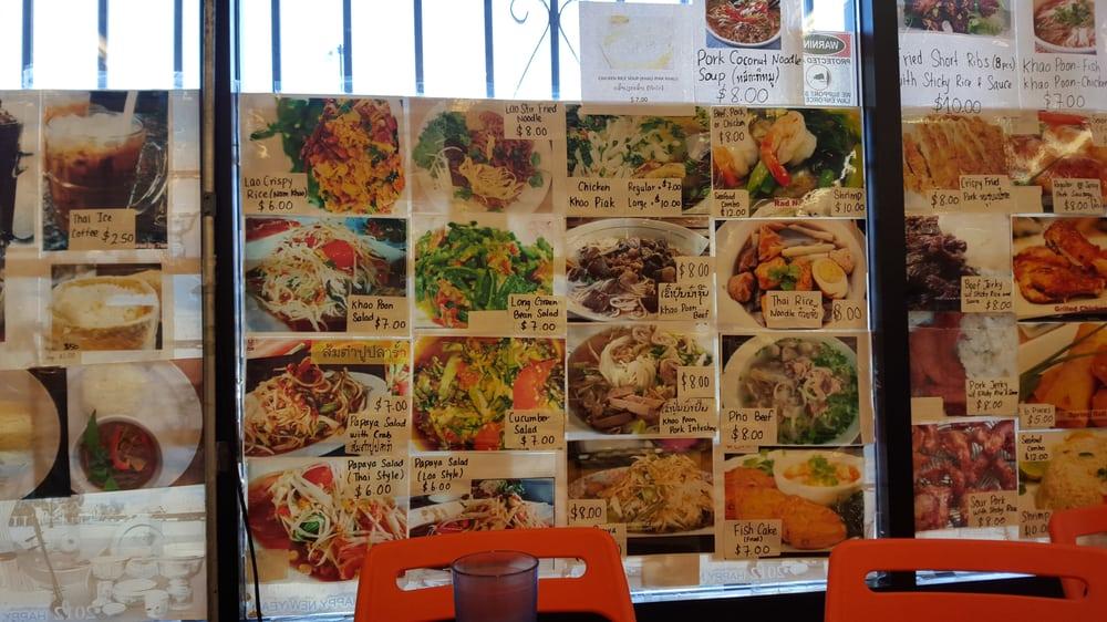 Menu at Vientiane Grocery restaurant, Seattle