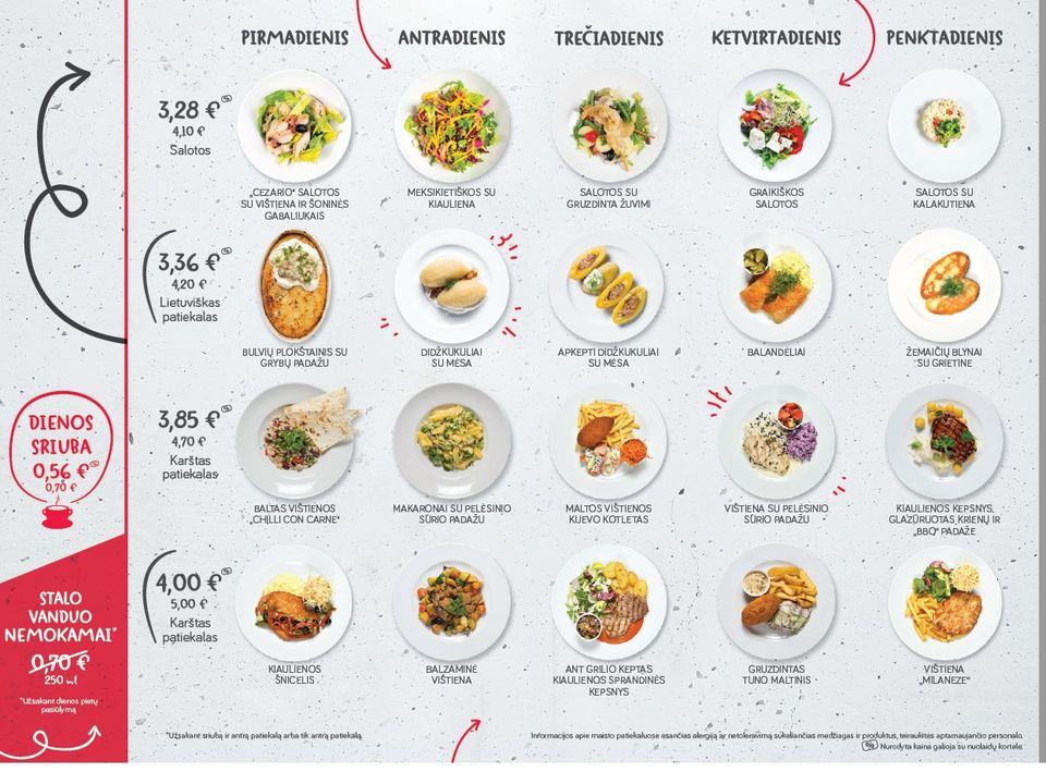 Menu at Charlie Pica Kėdainiai restaurant, Kėdainiai