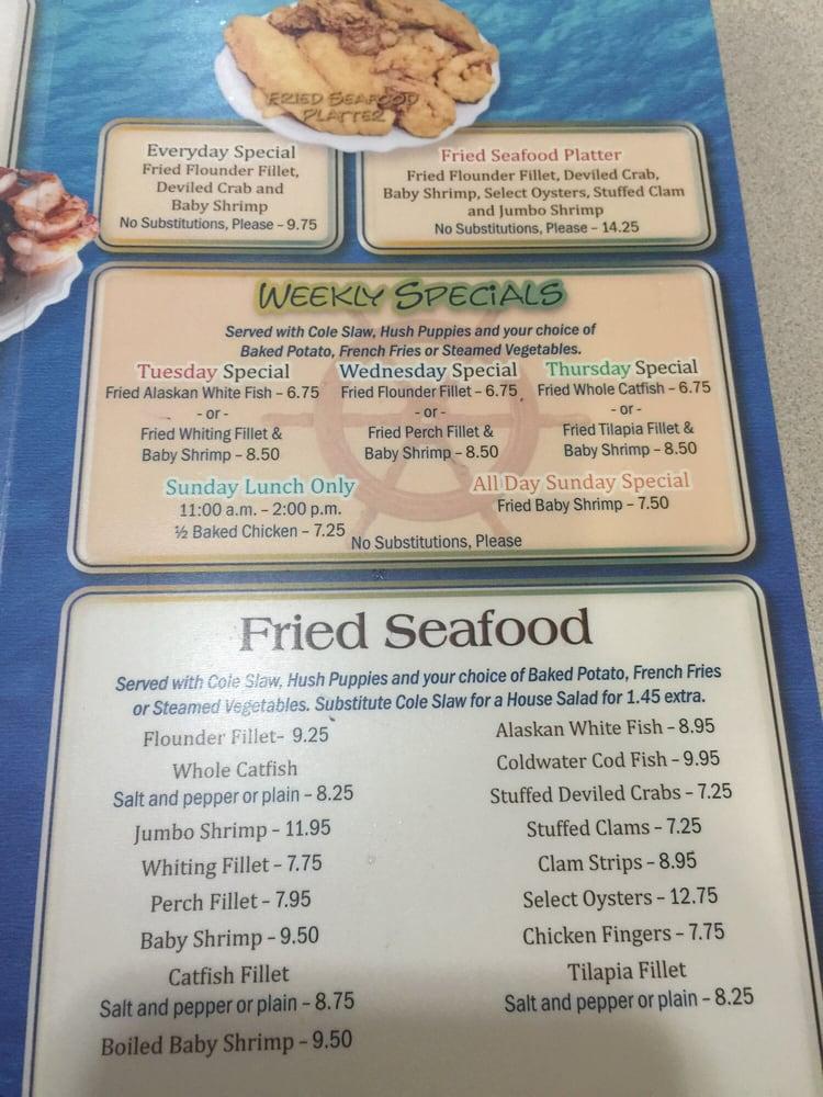 Menu at Harbor Inn Seafood restaurant, Charlotte