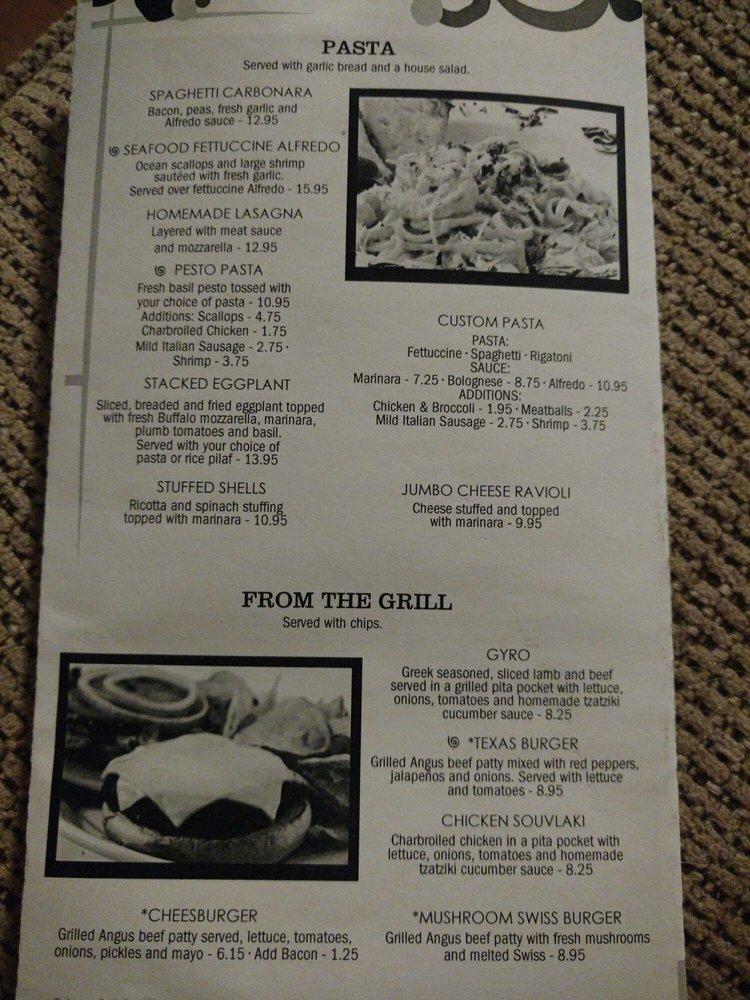 Menu at Serafinos restaurant, Myrtle Beach, 587 Burcale Rd