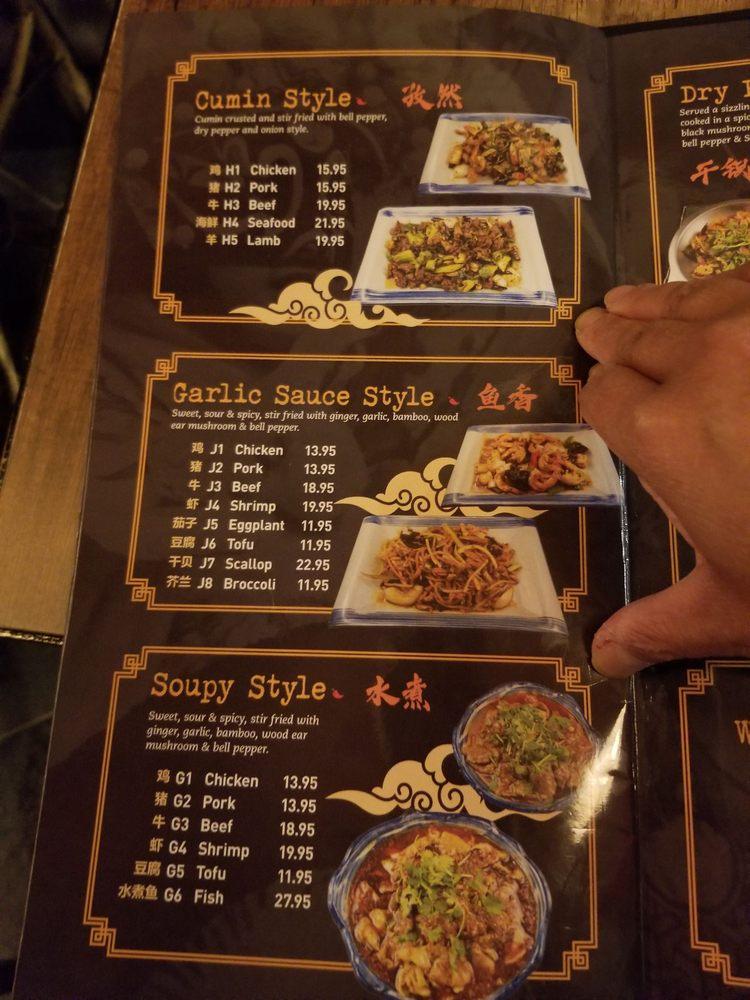 Menu at Szechuan Opera restaurant, Rochester