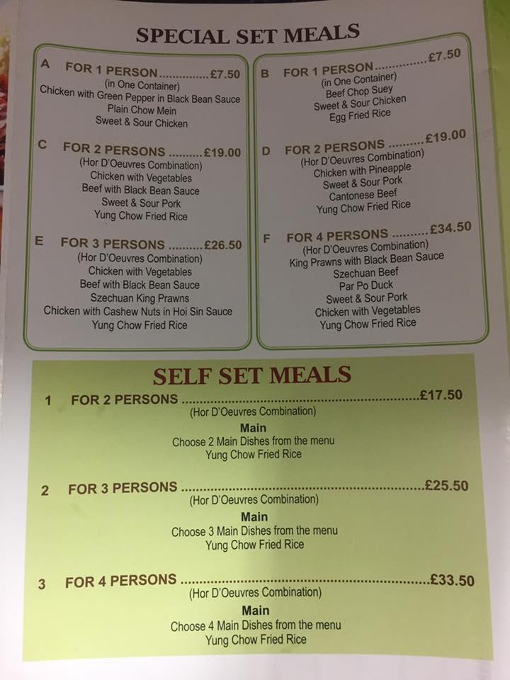 Menu at Cross Over Golden fast food, Northwich