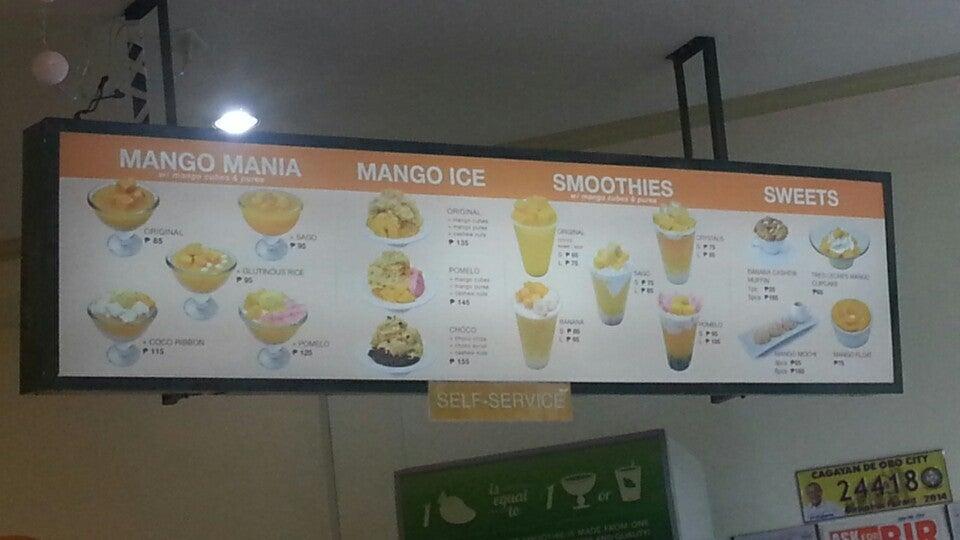 Menu at Mango Mania Healthy Dessert desserts, Cagayan de Oro