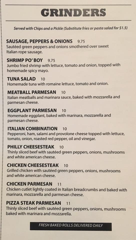 Menu at Vienna's Pizzeria & Sports Pub, Murrells Inlet