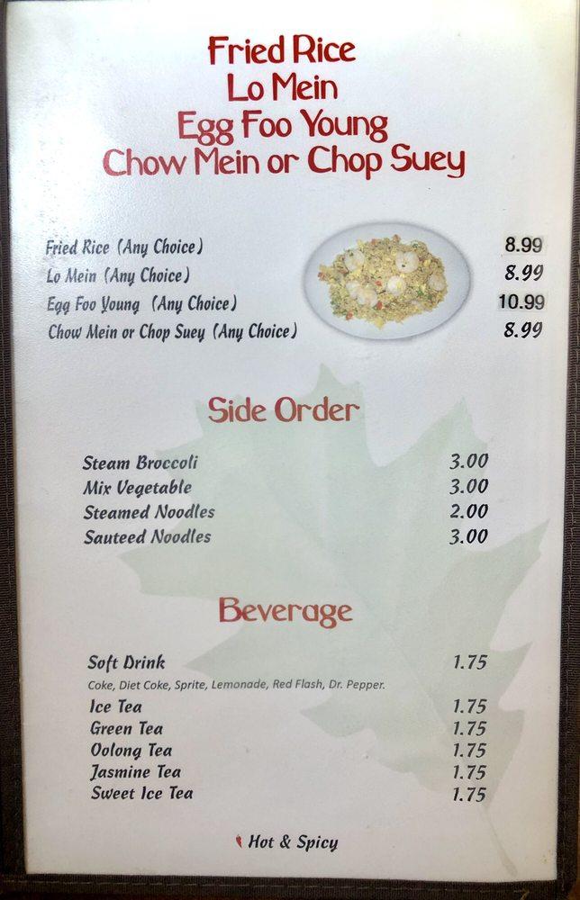 Menu at China Bowl restaurant, Boerne