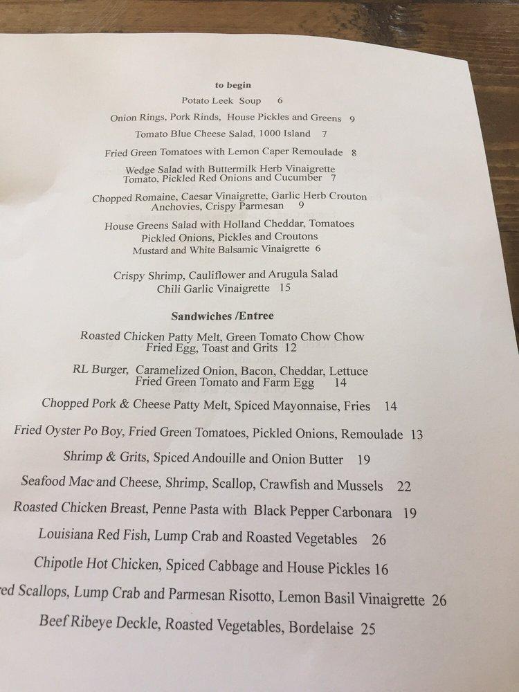 Menu at Raven & Lily restaurant, Collierville