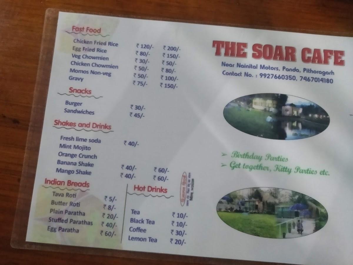 Menu at SOAR CAFE AND RESTAURANT, Pithoragarh